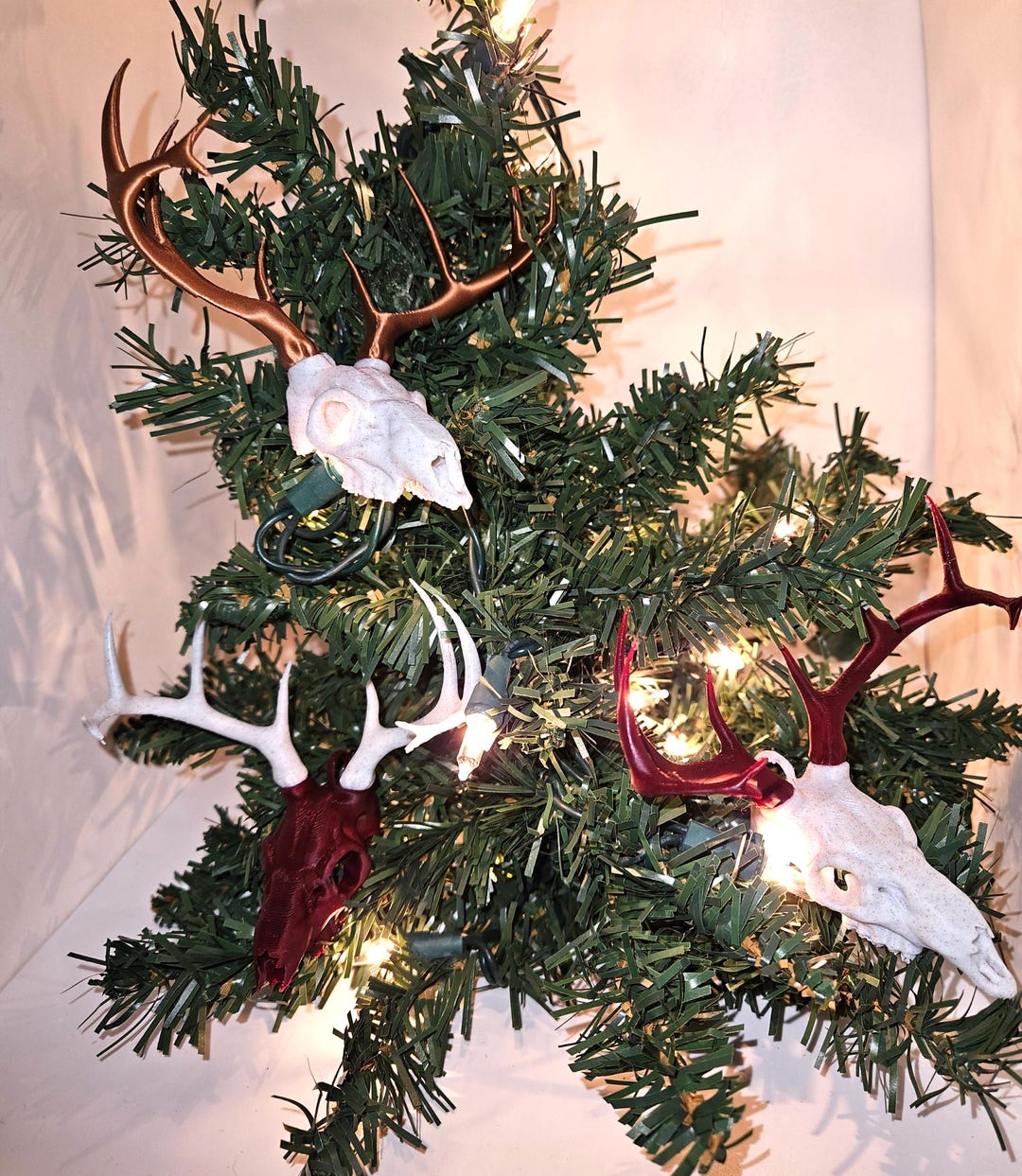 Deer Skull and Antlers Custom Ornament - Etsy