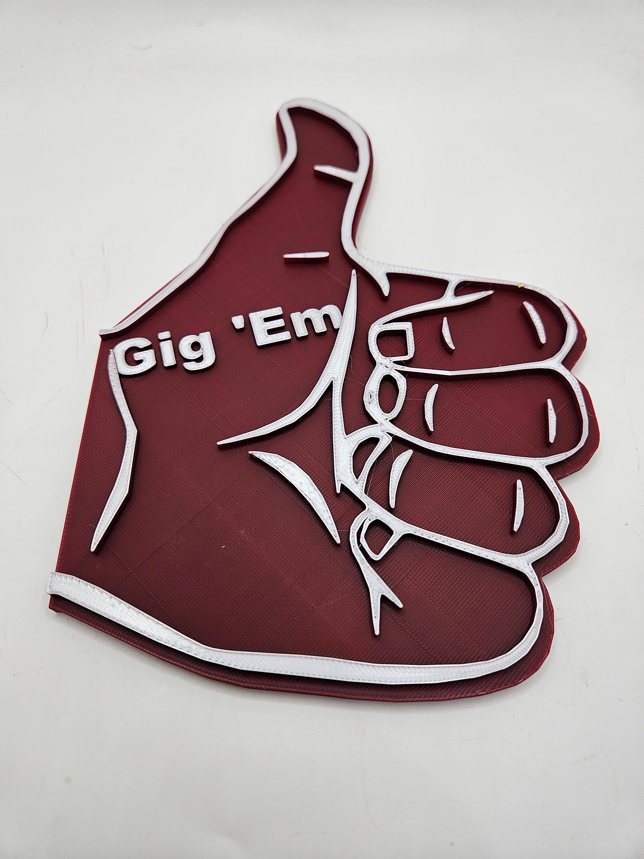 Texas A&M Gig 'em Thumb - Etsy
