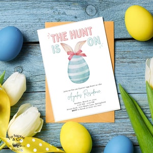 Easter Egg Hunt Party Printable Invitations. Easter Invitation. Egg ...