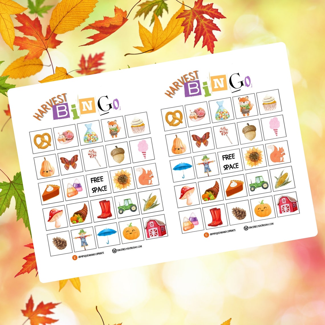 30 Fall Bingo Cards, Autumn Bingo Game, Printable Fall Party Games ...