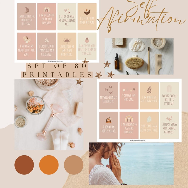 Affirmation Cards, Positive Quote Flash Cards, Affirmations Cards, Self ...