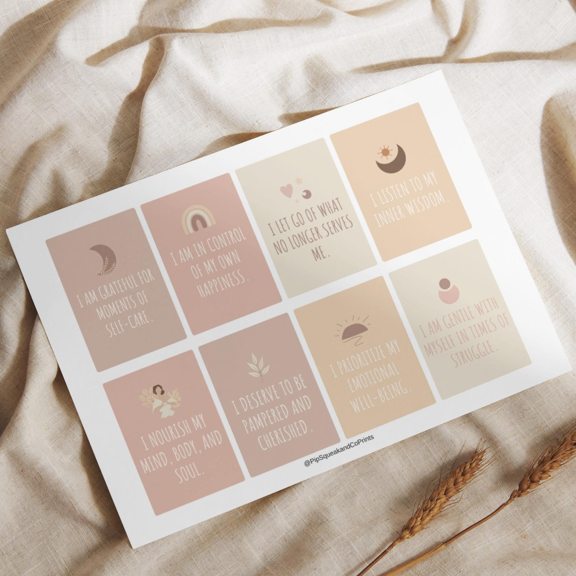 Affirmation Cards, Positive Quote Flash Cards, Affirmations Cards, Self ...