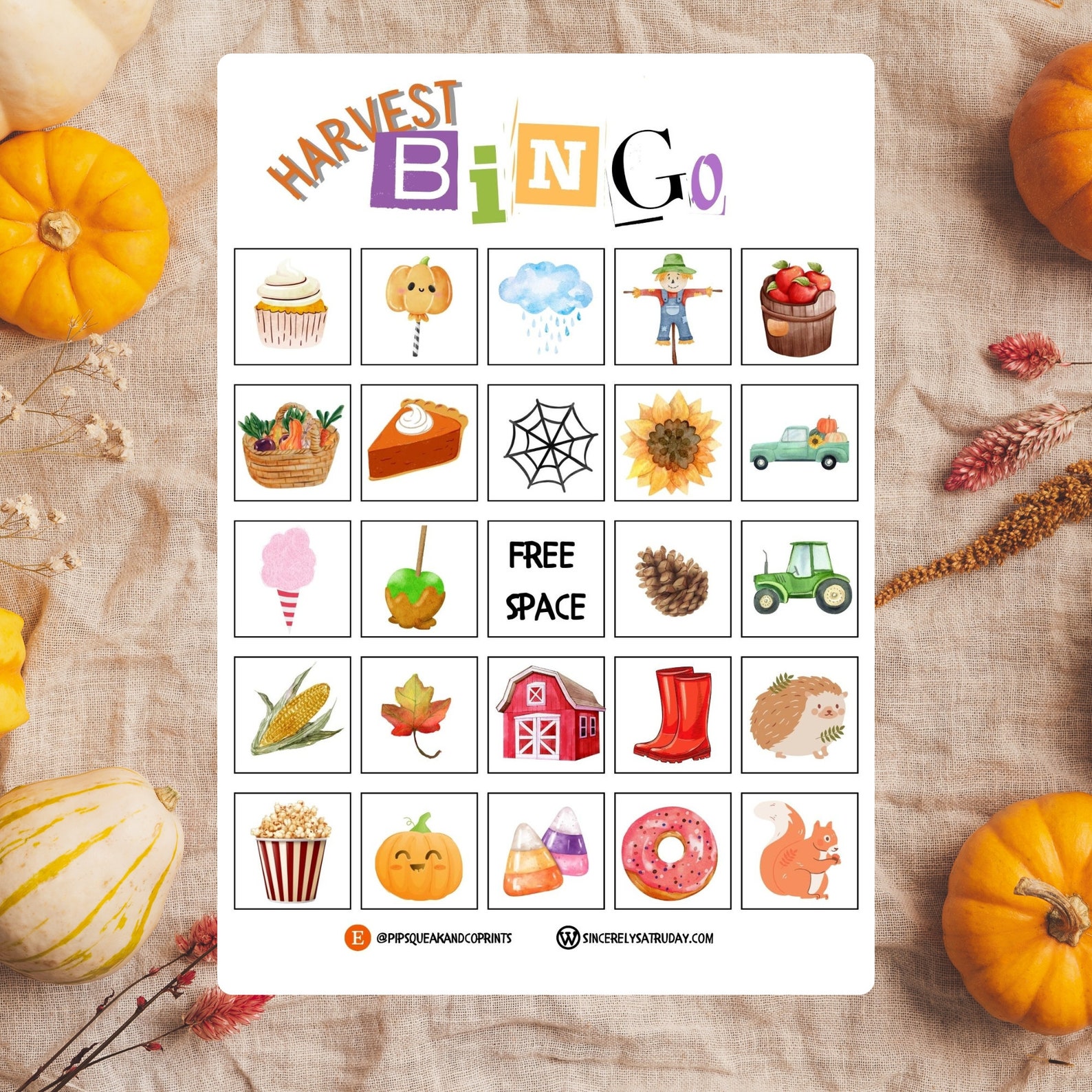 30 Fall Bingo Cards, Autumn Bingo Game, Printable Fall Party Games ...