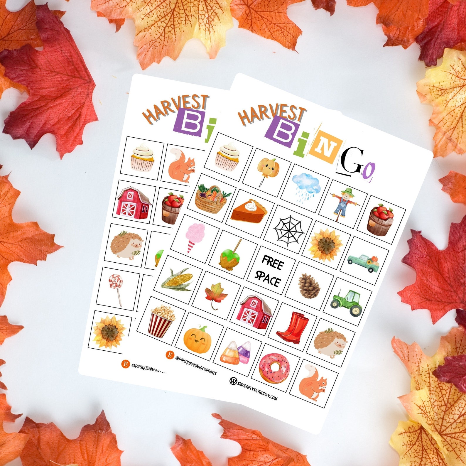 30 Fall Bingo Cards, Autumn Bingo Game, Printable Fall Party Games ...