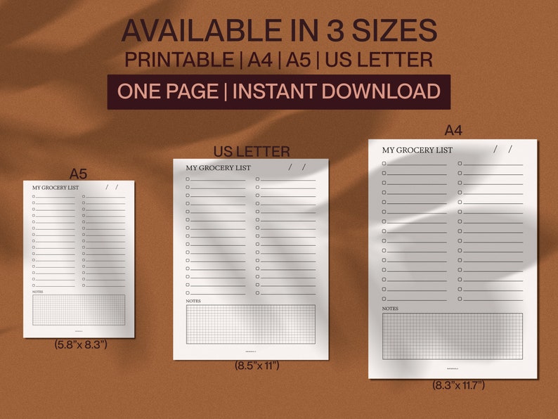 Printable Grocery List, to Buy Checklist, Shopping Plan, Grocery ...