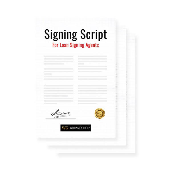 Loan Signing Agent Practice - Etsy