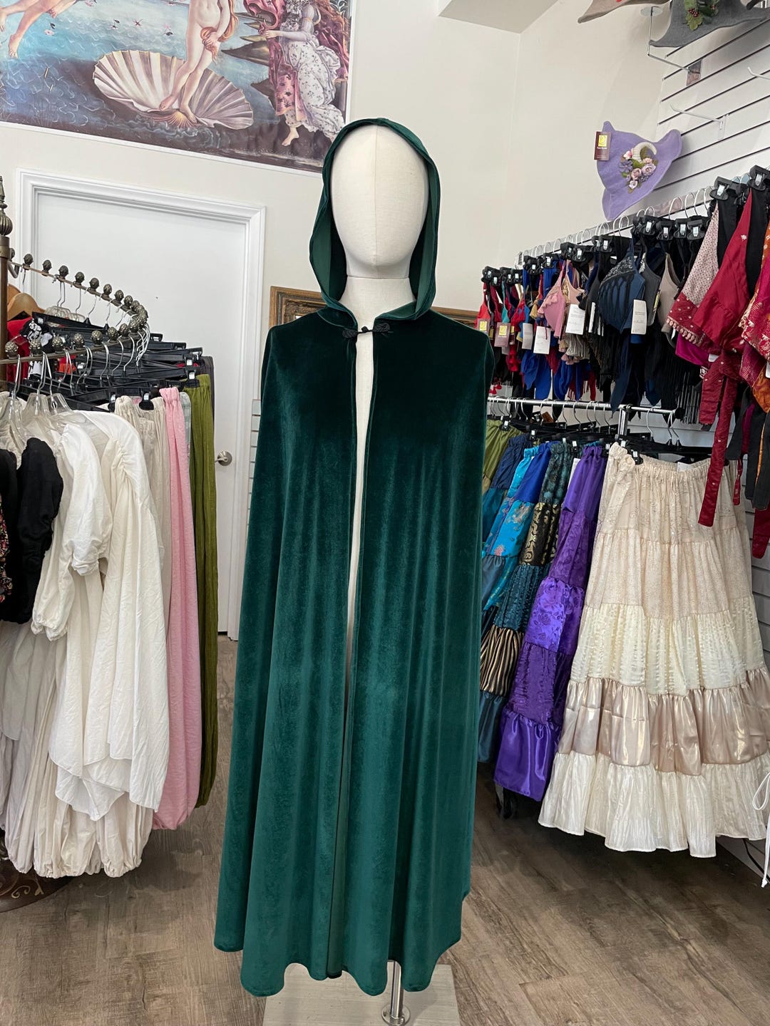 Emerald Green Velvet Cloak - Etsy