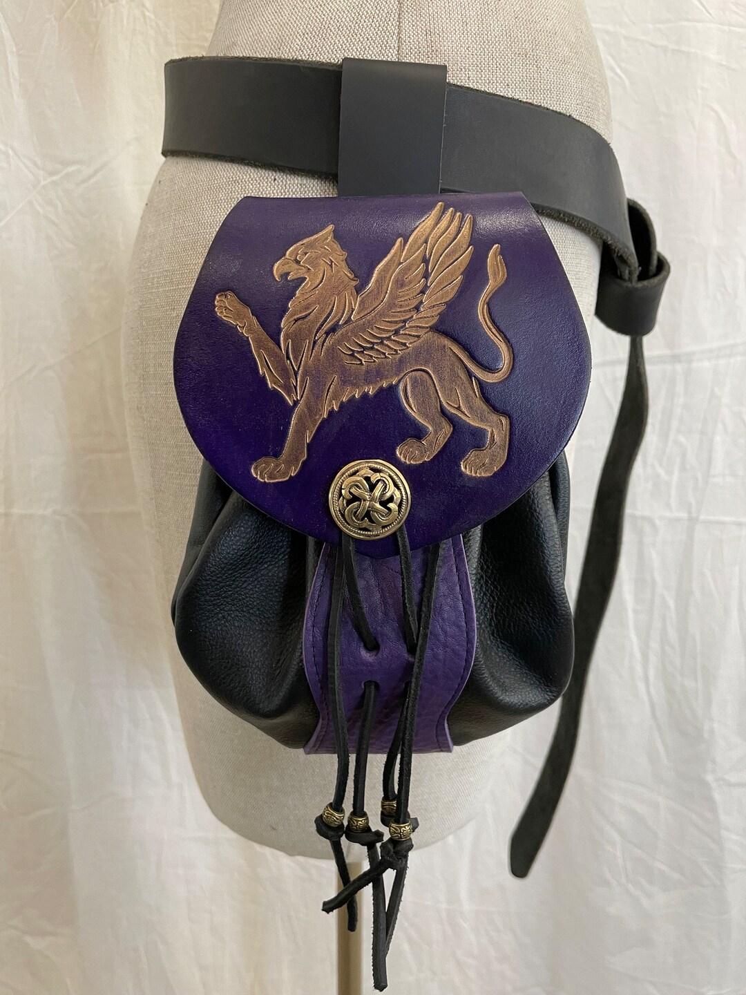 Purple Gryphon Belt Pouch - Etsy