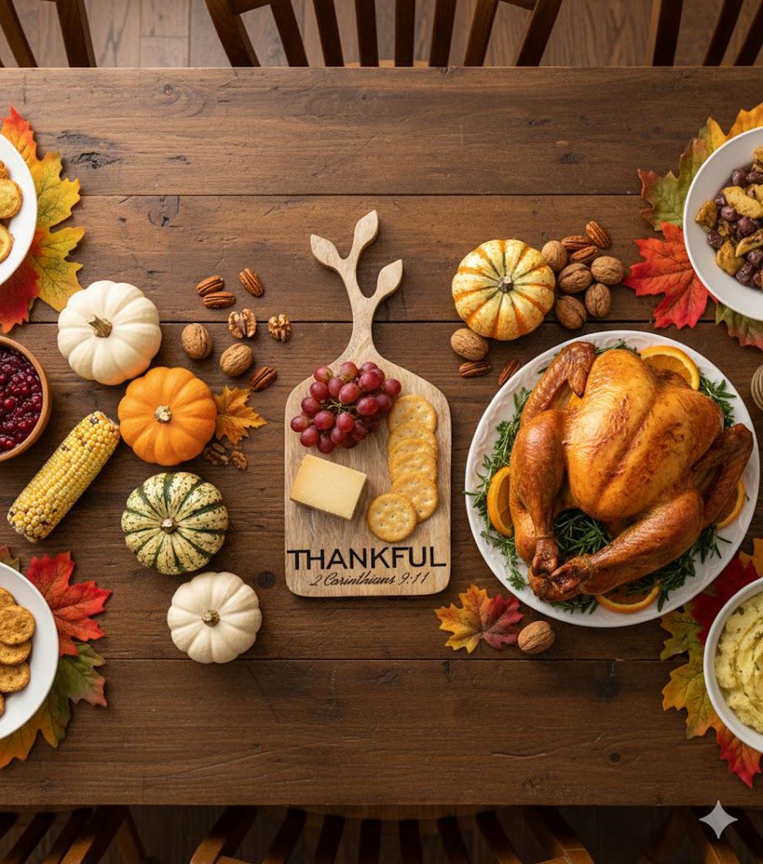 THANKFUL Wood Cutting Board | Decorative Fall Kitchen Sign ...
