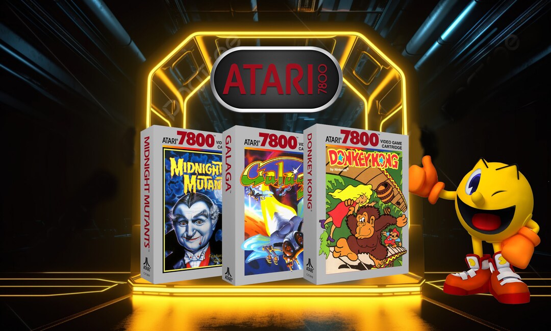 Atari 1986 7800 atari 7800 Custom Replacement Reproduction Covers ...