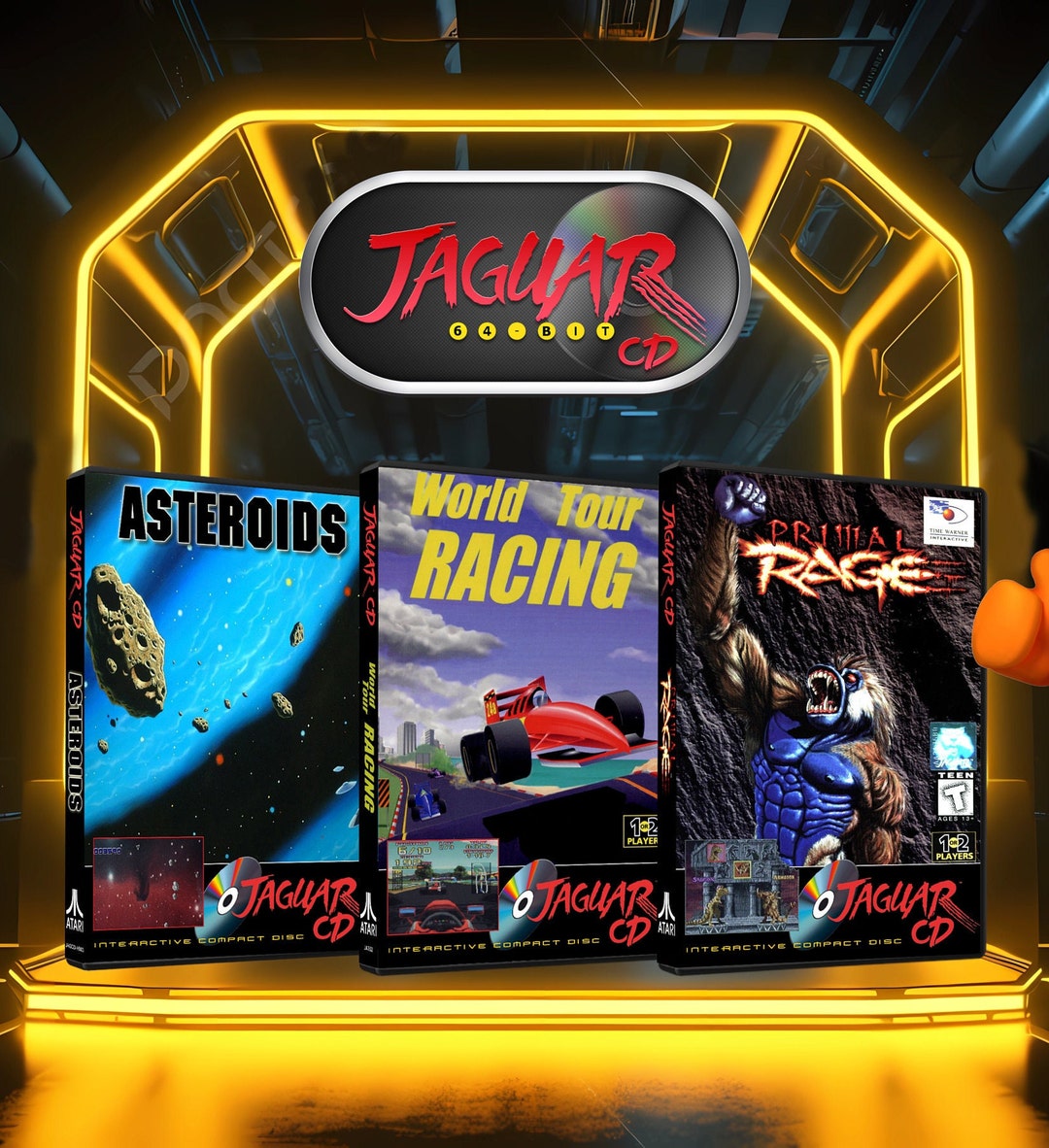 Atari 1995 Jaguar CD (atari Jaguar CD) Custom Replacement Reproduction ...