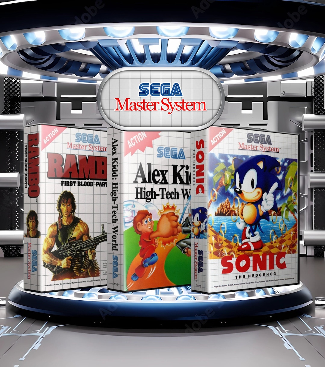 Sega 1985 Master System Custom Replacement Reproduction Covers (artwork ...