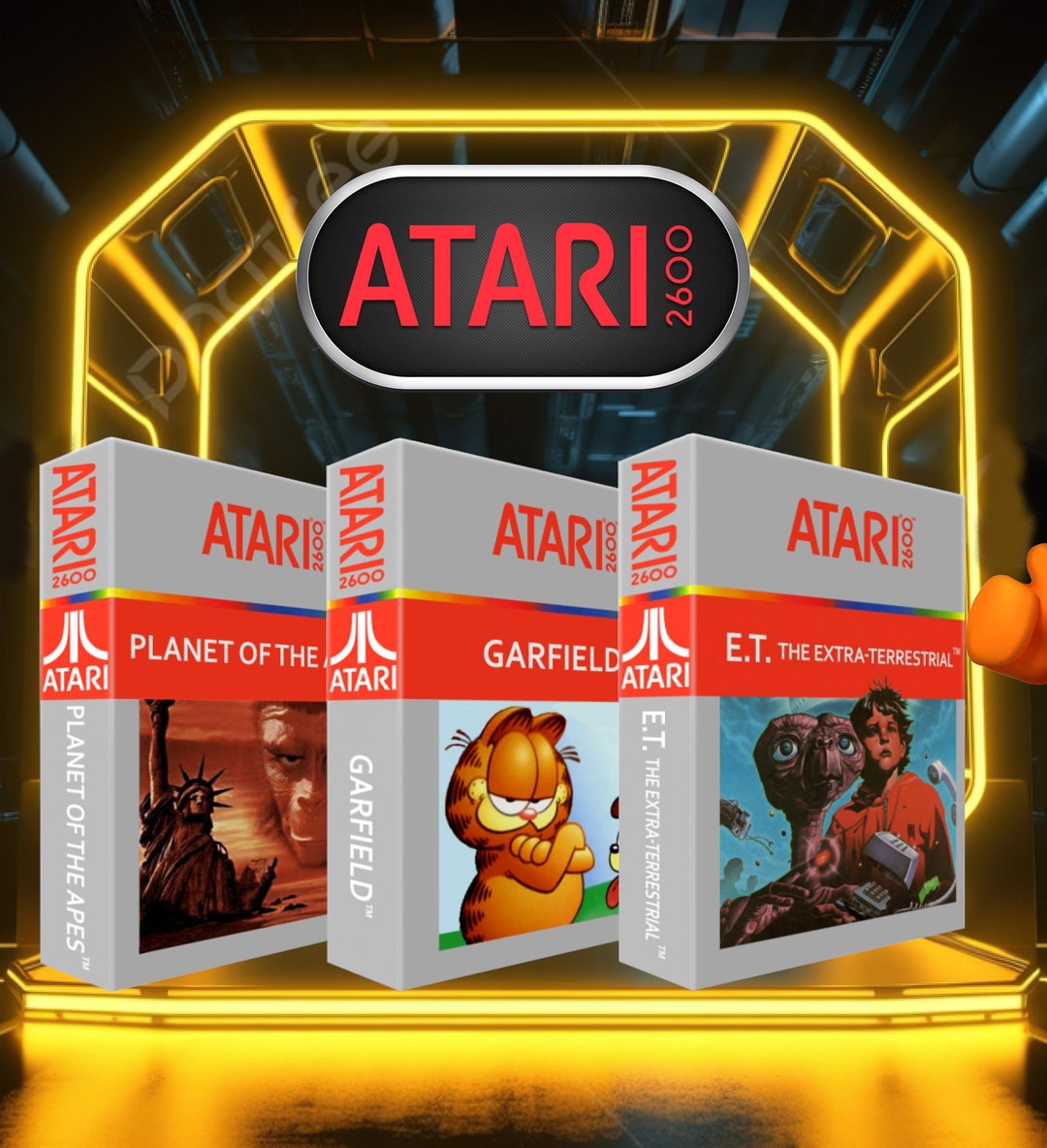 Atari 1977 2600 (atari 2600) Custom Replacement Reproduction Covers ...