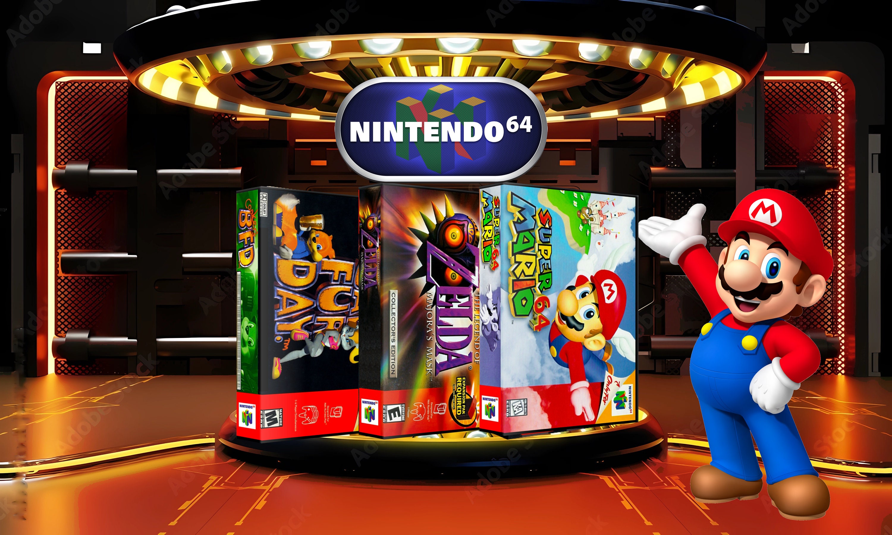 Nintendo 1996 N64 nintendo 64 Custom Vertical or Horizontal Replacement ...