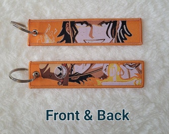 Anime Embroidered Jet Tag Keychain - Etsy