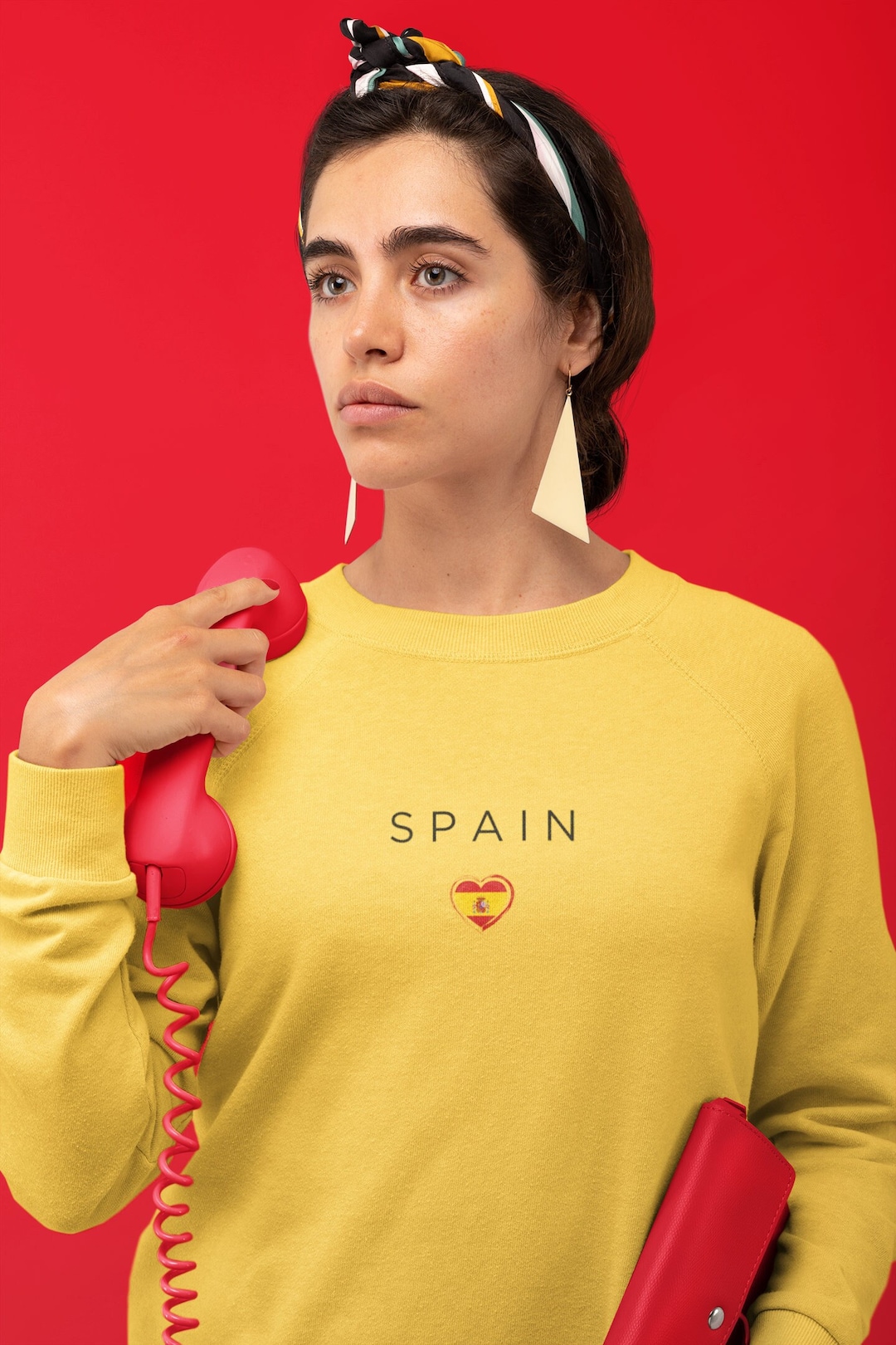 Spain Sweatshirt, Country Logo With Flag Sweater, Coat of Arms of Spain ...