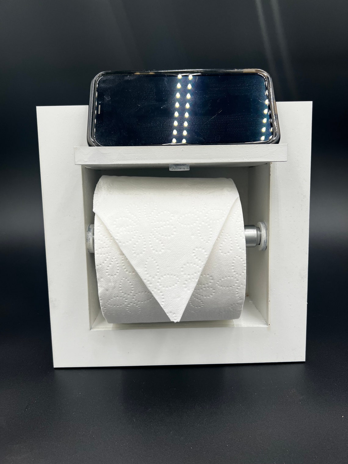 Recessed Toilet Tissue Holder Compartment With Cell Phone Shelf - Etsy