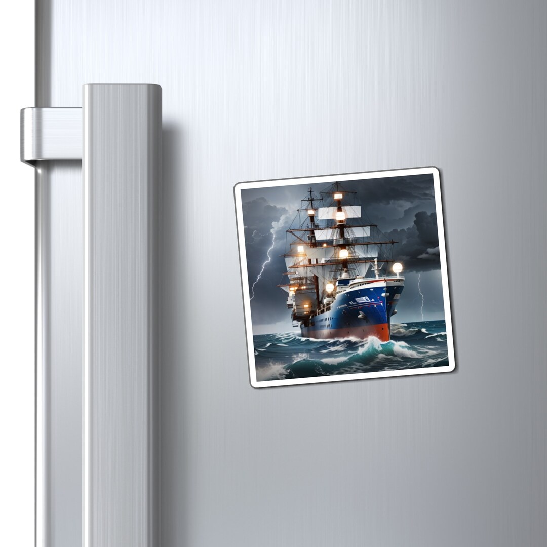 Stormy Seas Ship Magnets: Majestic Nautical Marvels - Etsy