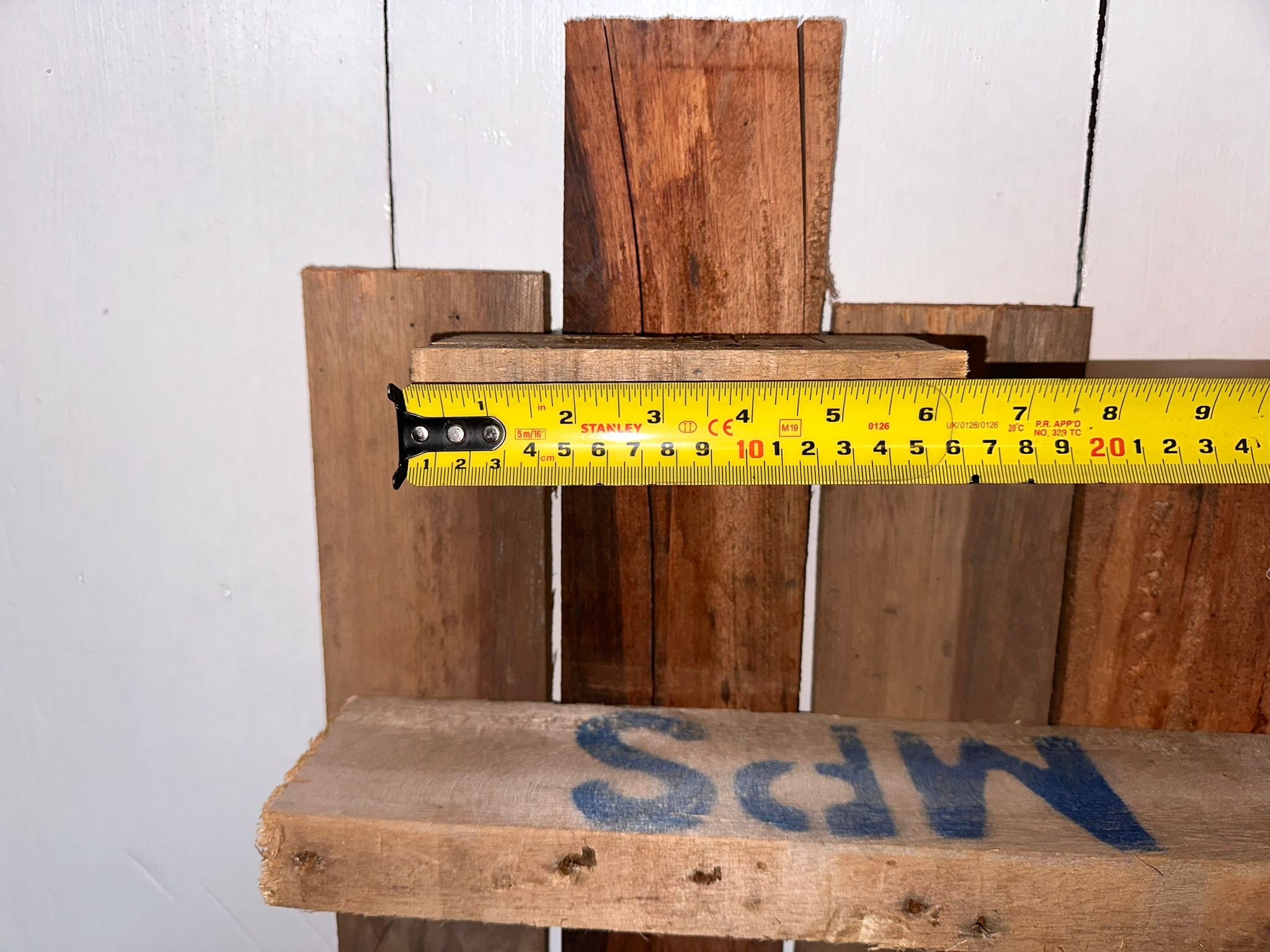 Triple Rustic Wooden Pallet Wall Floating Shelf Farmhouse Style ...