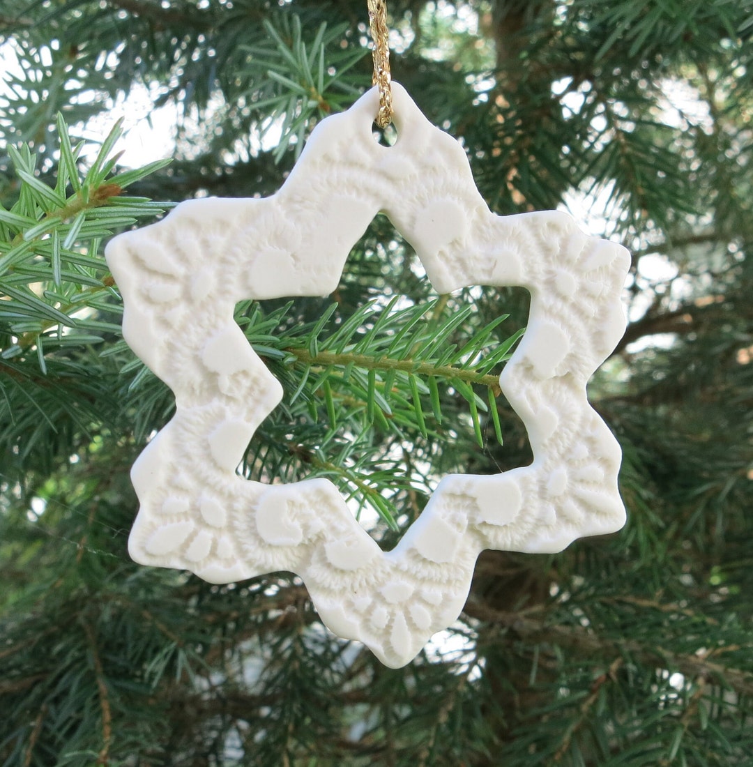 Flykra - Porcelain Snowflake, Christmas Tree Decoration - Etsy