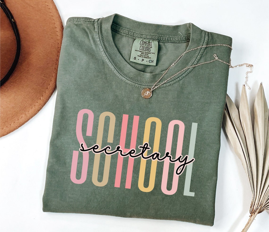 School Secretary Shirt, Secretary Gift for Women, School Staff Shirt ...