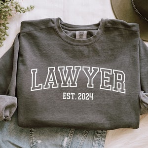 Law Graduation Gift, New Lawyer Gift, Custom Lawyer Sweatshirt, Lawyer ...