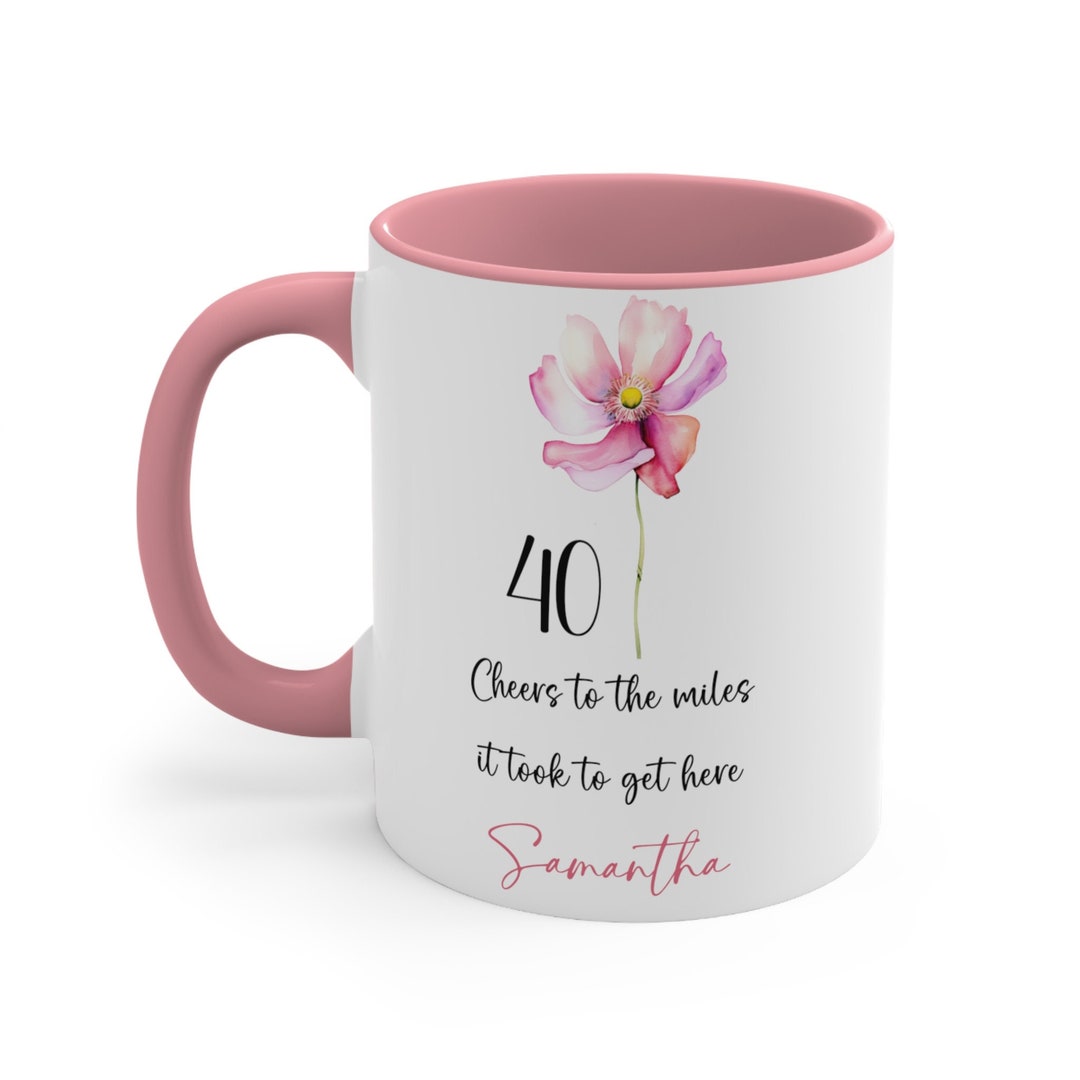 40th Birthday Mug, 40th Birthday Gift, Custom Birthday Mug ...