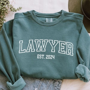 Law Graduation Gift, New Lawyer Gift, Custom Lawyer Sweatshirt, Lawyer ...
