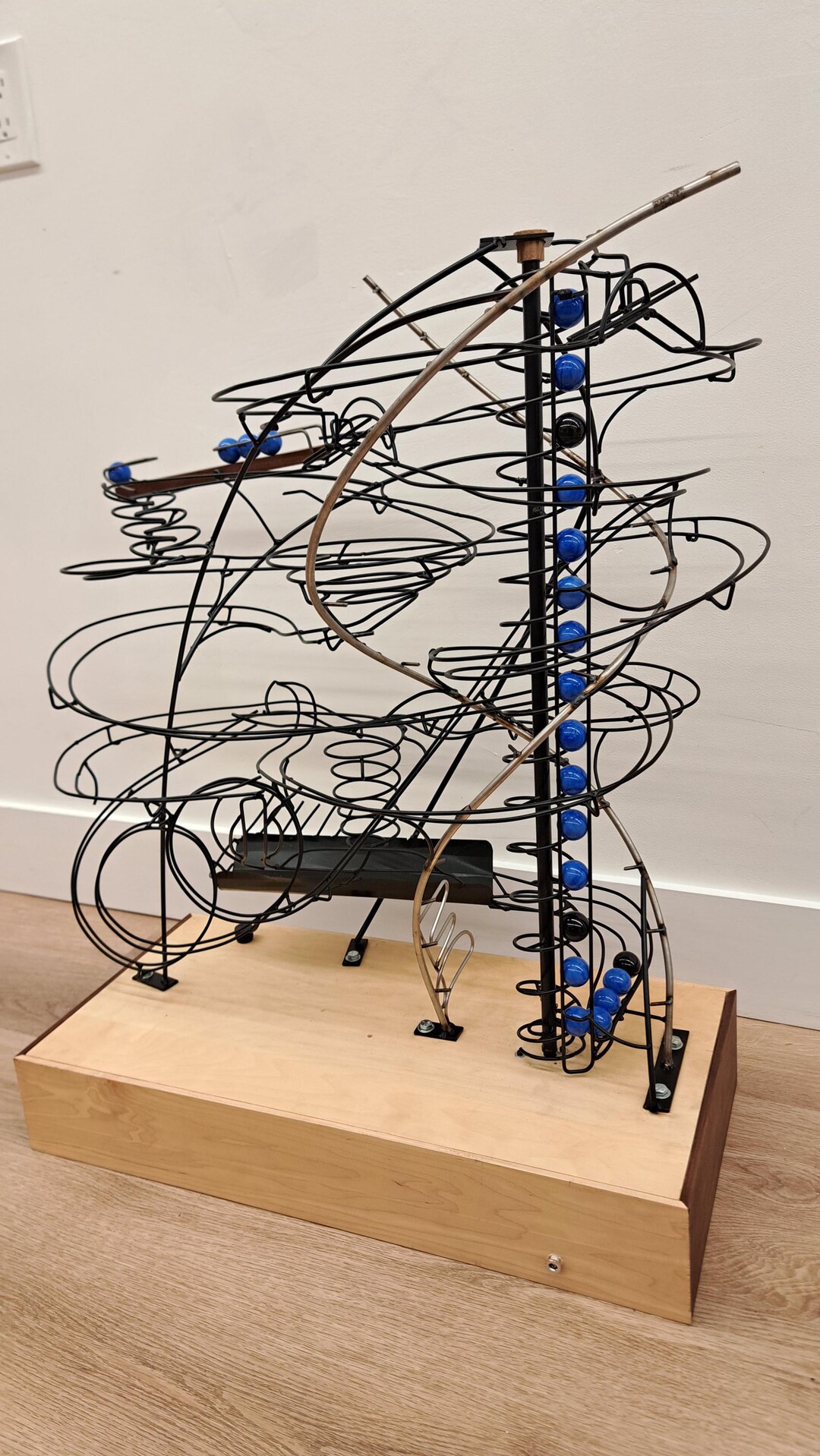 Gargantuous Automatic Marble Run, Hand Welded Kinetic Art Rolling Ball ...