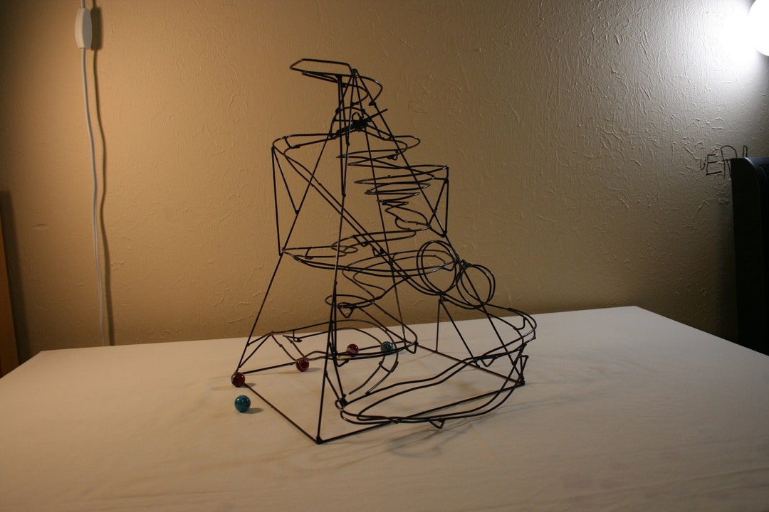 Kinetic Marble Run, Hand Welded Rolling Ball Sculpture - Etsy