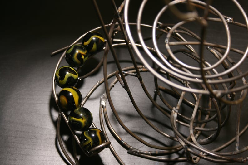 Hand Welded Metal Medium Sized Marble Run, Thick Steel Rolling Ball ...