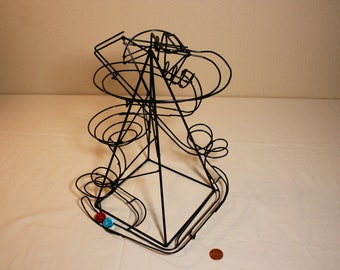 Kinetic Marble Run, Hand Welded Rolling Ball Spiraling Sculpture - Etsy
