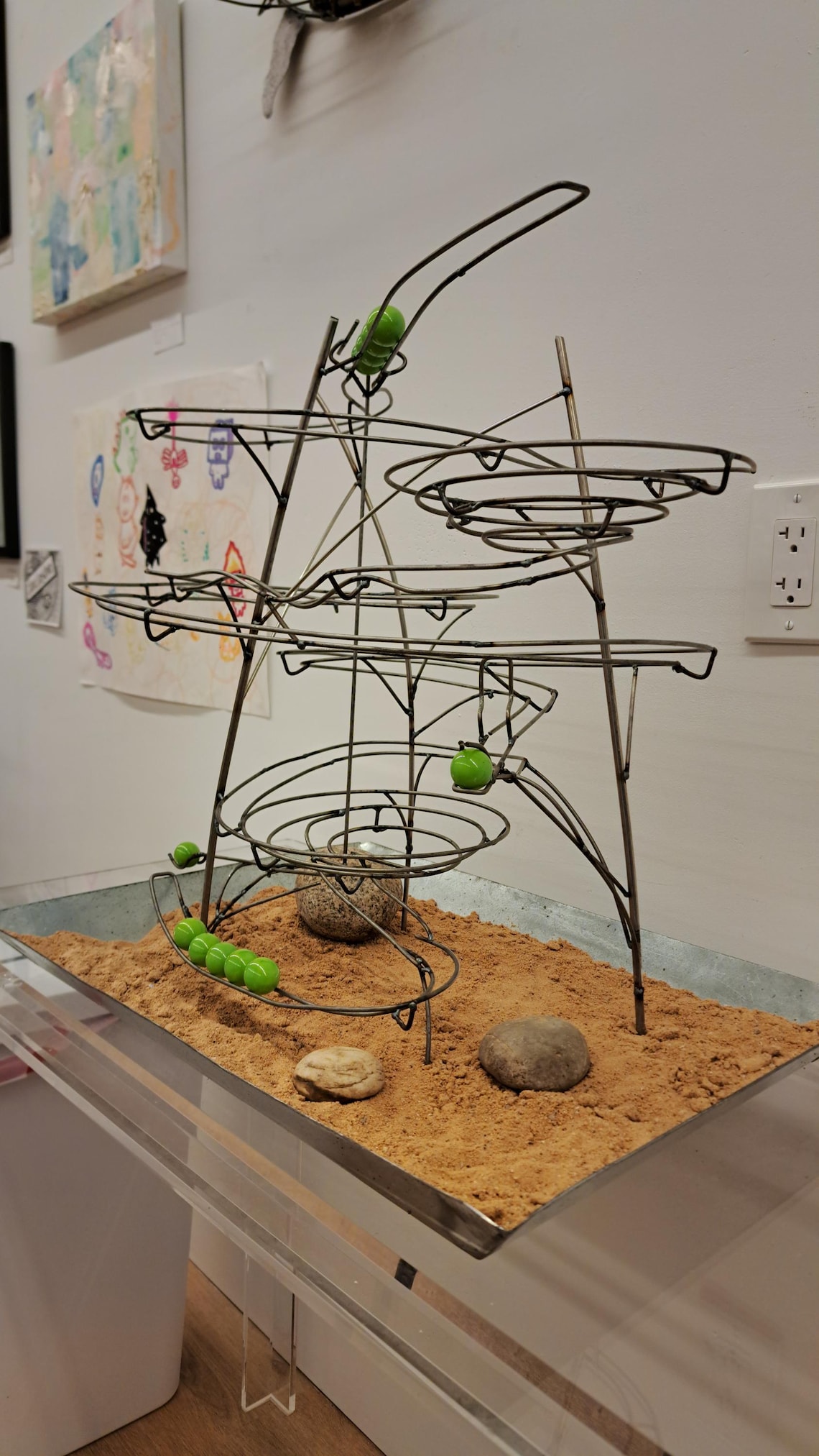 Semi-automatic Marble Run, Hand Welded Kinetic Art Rolling Ball ...