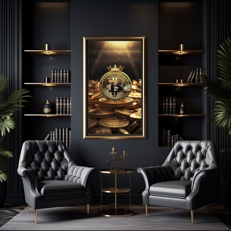 Bitcoin is King, DIGITAL Prints, Wall Art, Large Prints, Poster Prints ...