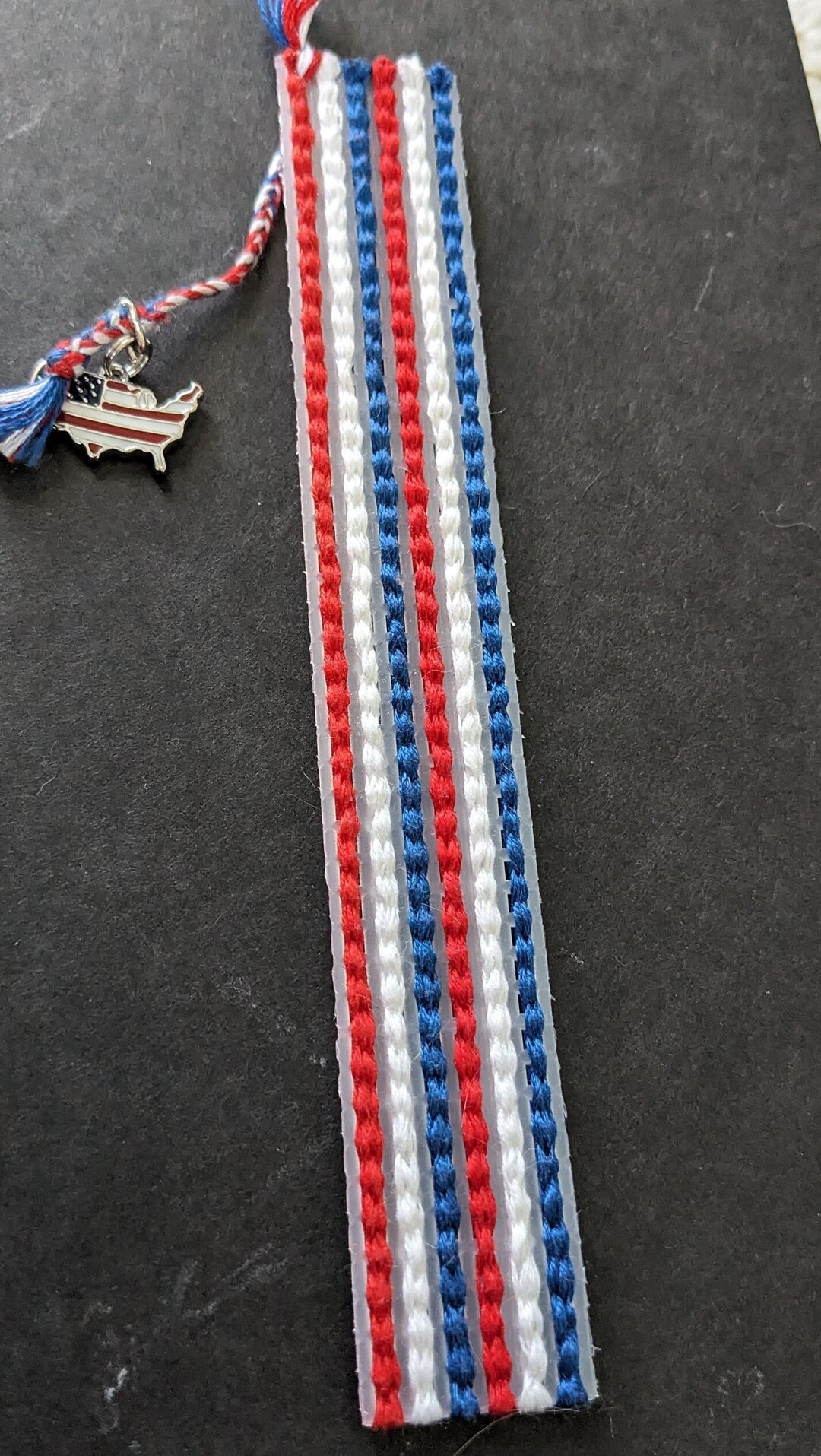 Embroidered Patriotic Bookmark: USA Charm, Handcrafted Gift - Etsy