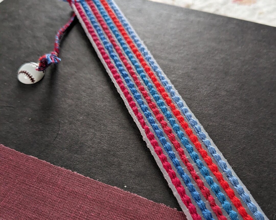 Sport Themed Embroidered Bookmarks, Hand Crafted on Plastic Canvas With ...