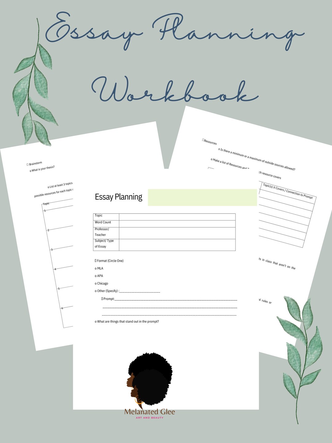 Simple Printable Essay Writing Workbook | Essay Planning Template ...