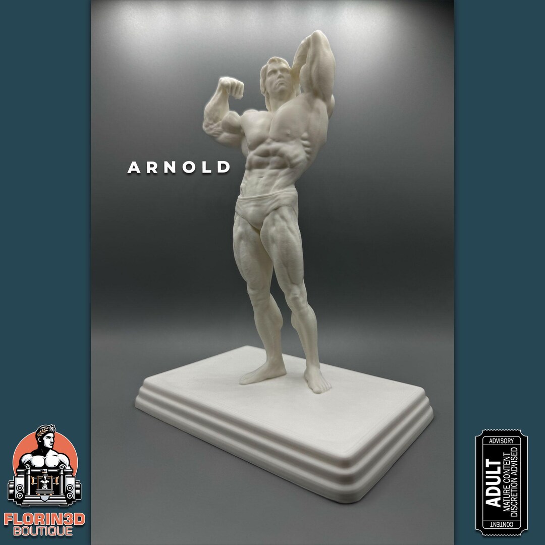 3D Printed "arnold" Statuette - Classic Bodybuilding Sculpture - Iconic ...
