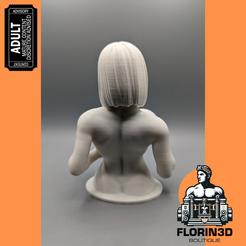 3D Printed Erotic Female Bust laura 14 Cm PLA Sculpture Classic Elegant Decor Nudes Sexy-sexy ...