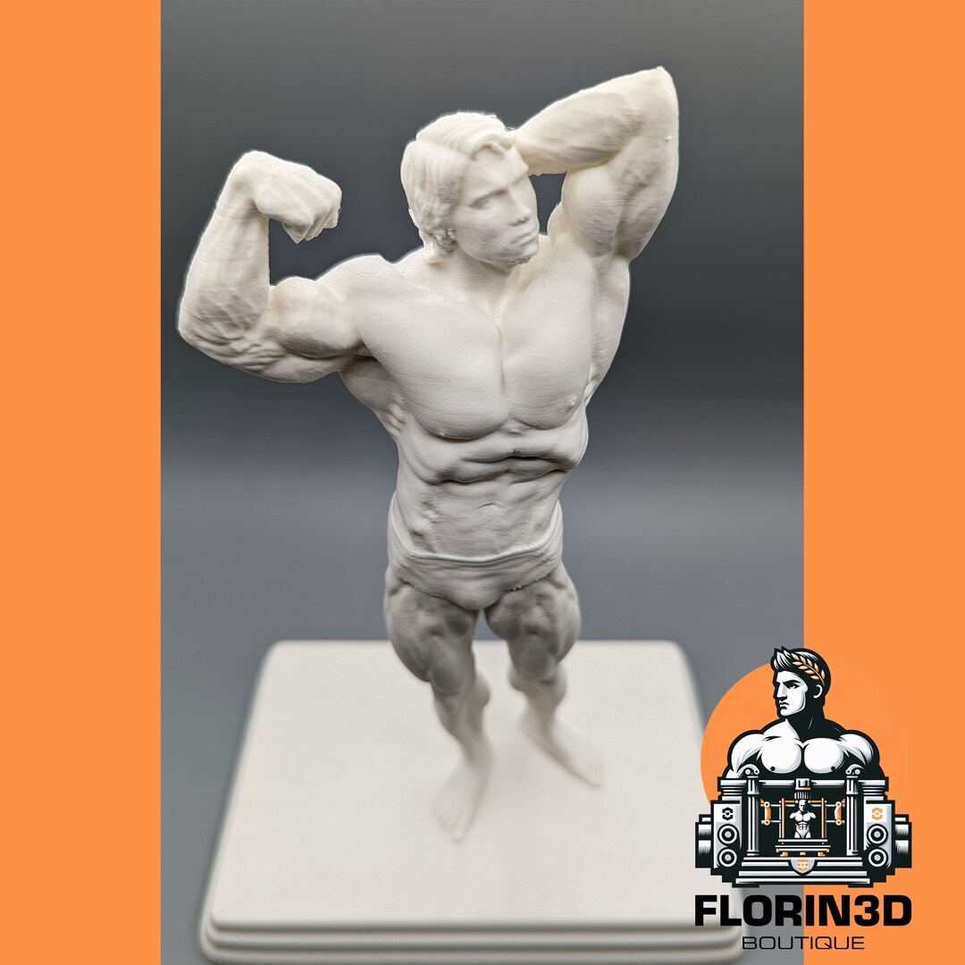 3D Printed Bodybuilding Sculpture arnold 20 Cm PLA Figurine Muscle Art ...