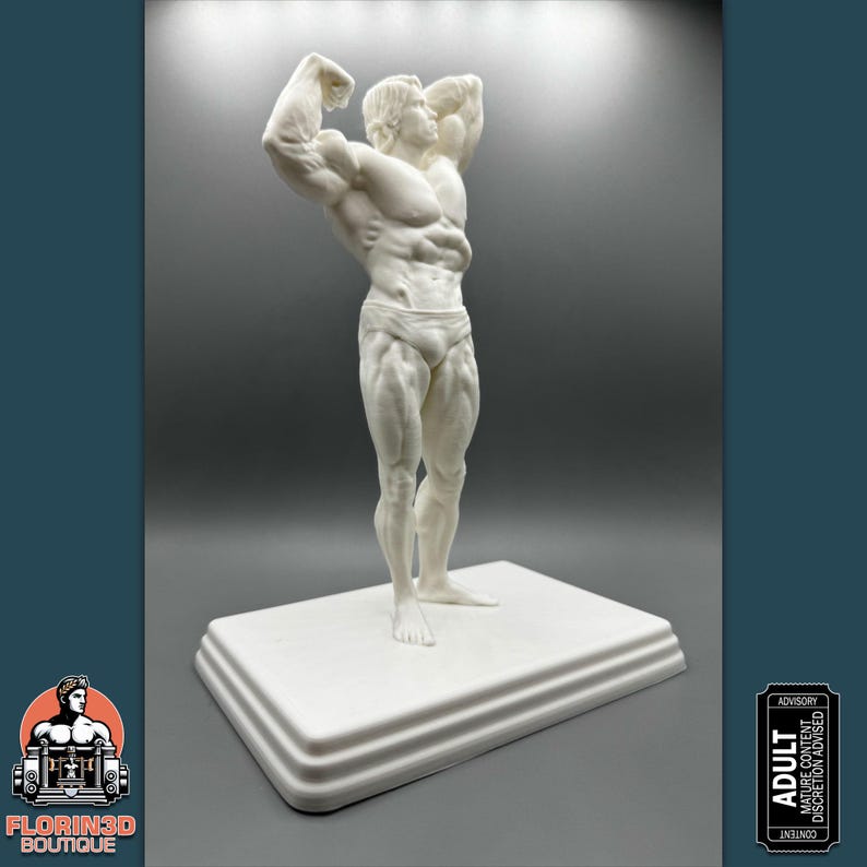 3D Printed "arnold" Statuette - Classic Bodybuilding Sculpture - Iconic ...