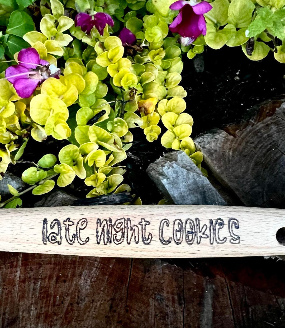 Late Night Cookies Hand Burnt Wooden Spoon - Etsy