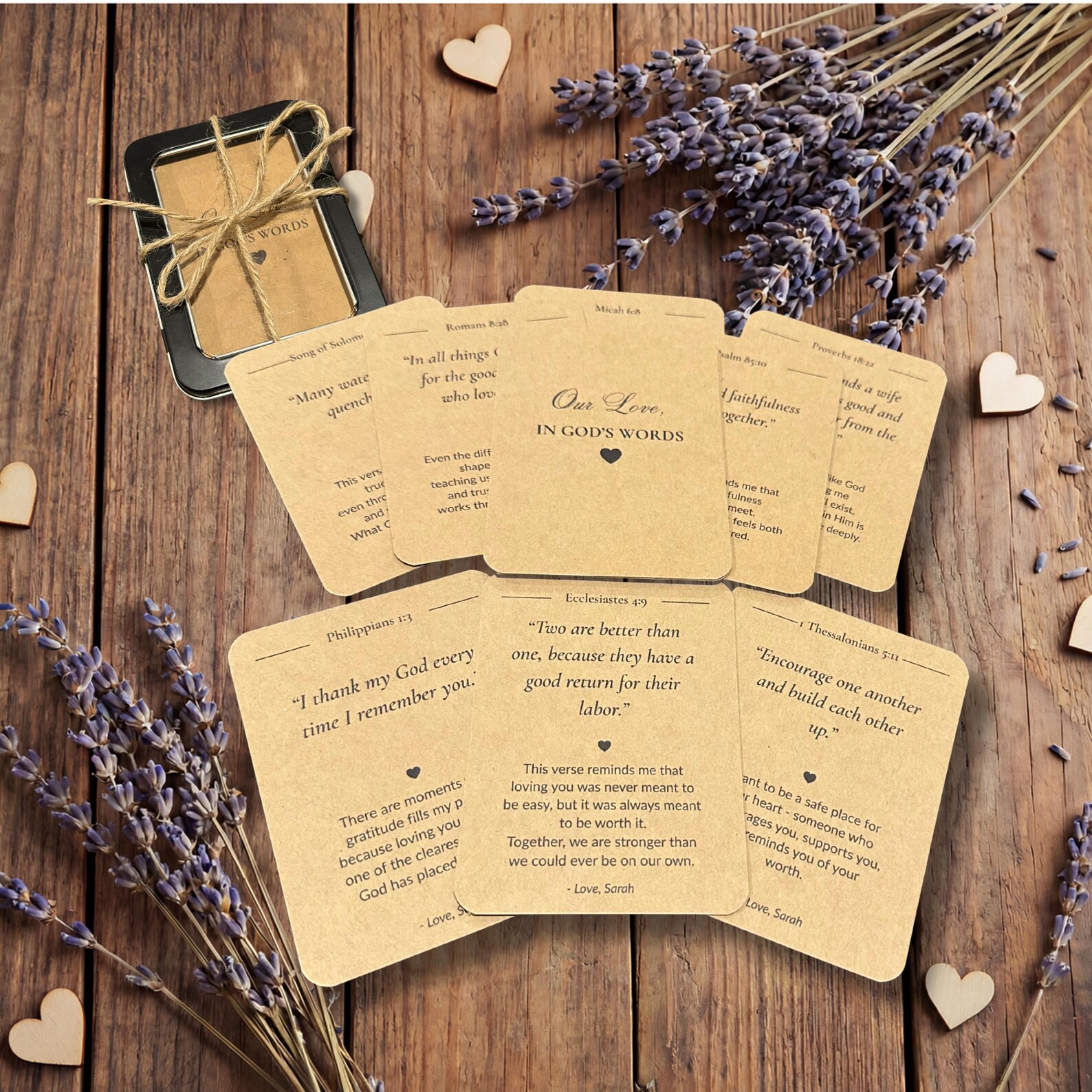 Personalized Christian Love Cards Scripture Love Notes for Couples ...
