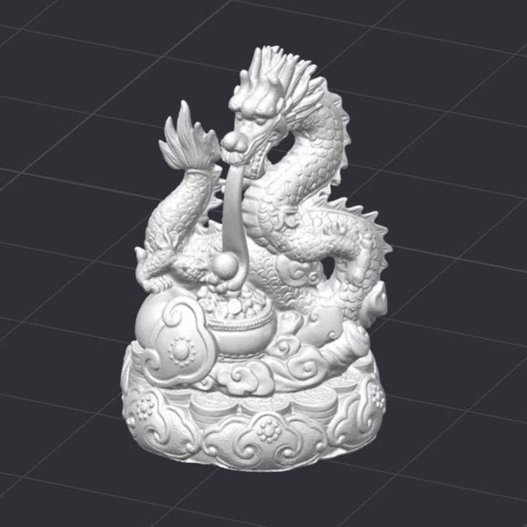 Wealth Dragon Money Luck STL 3D Printer File - Etsy