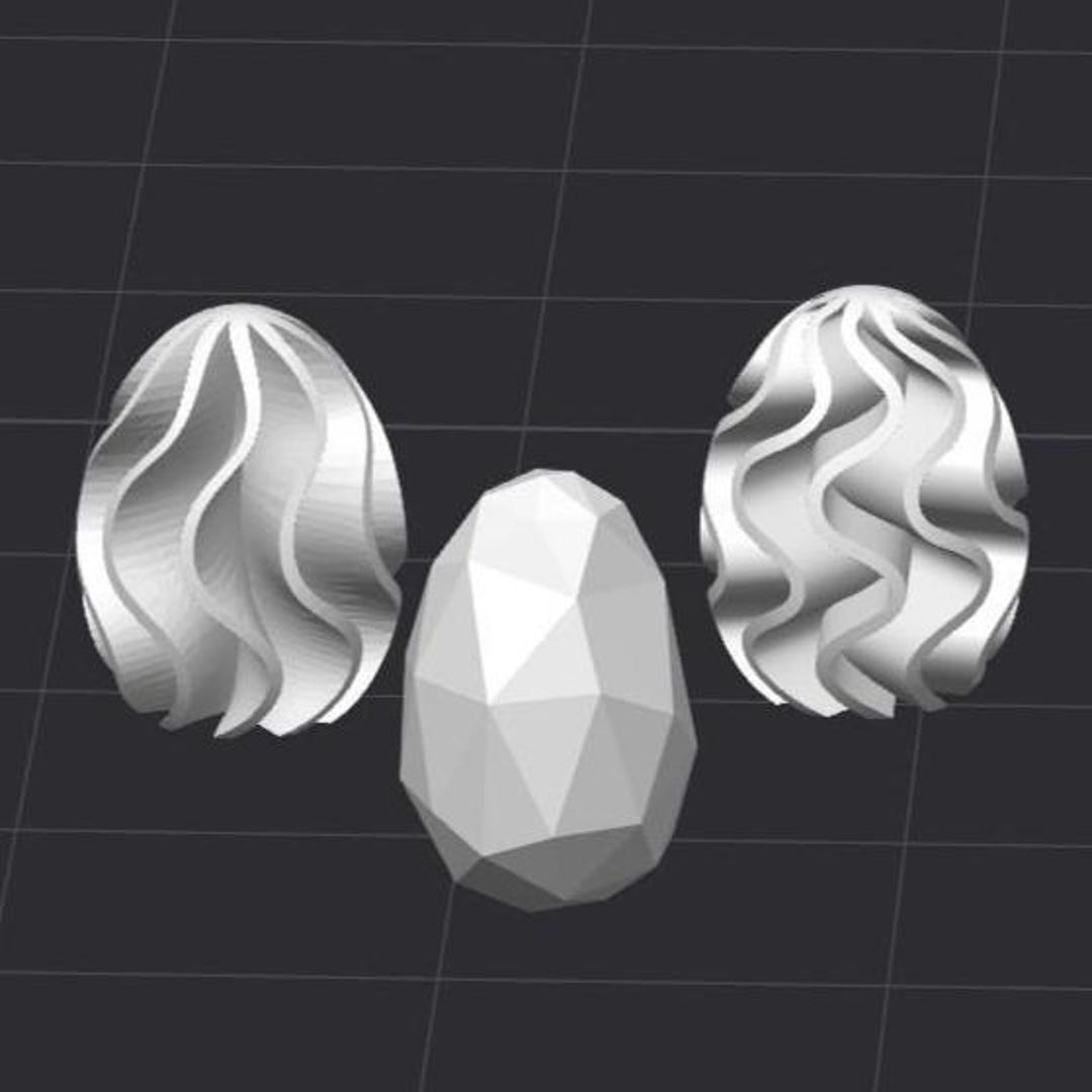 Easter Egg Decor Set STL 3D Printer File - Etsy