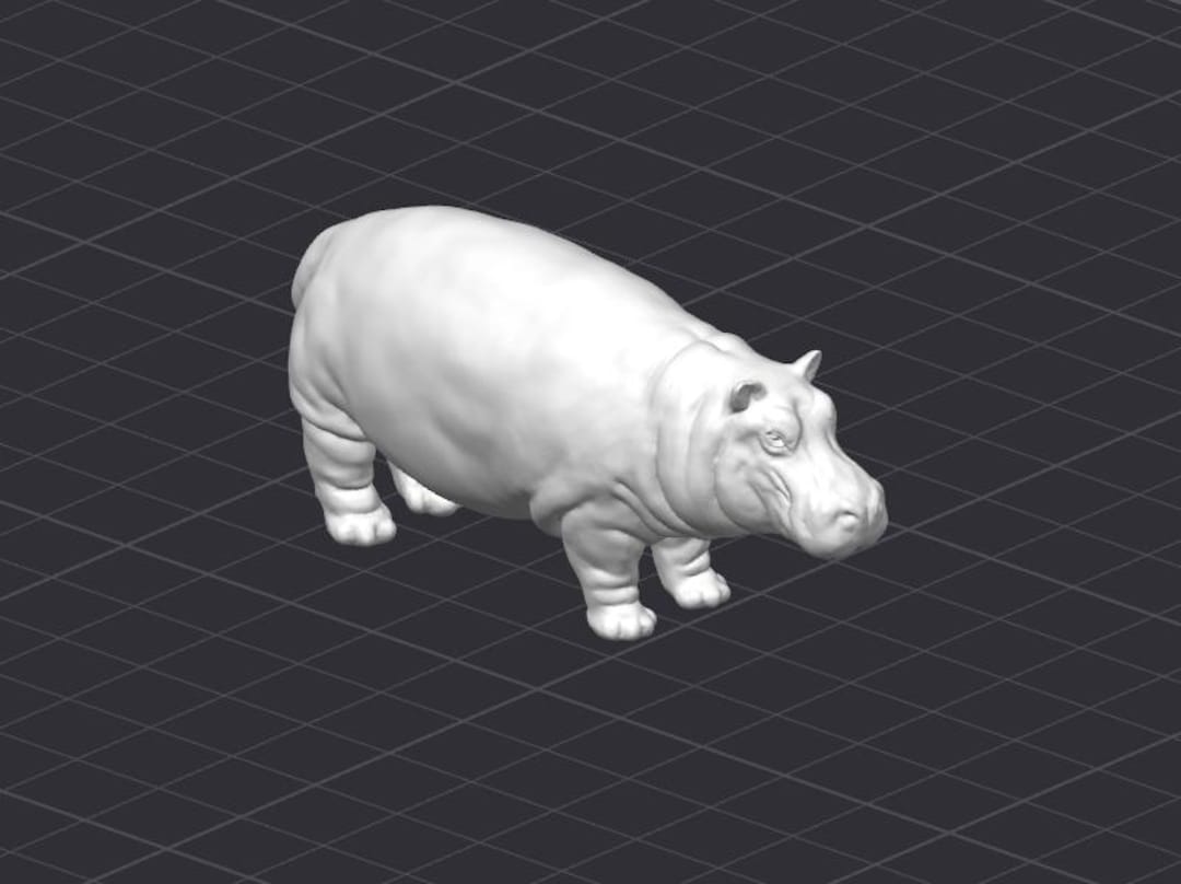 Hippo STL 3D Printer File Hippopotamus Animal - Etsy