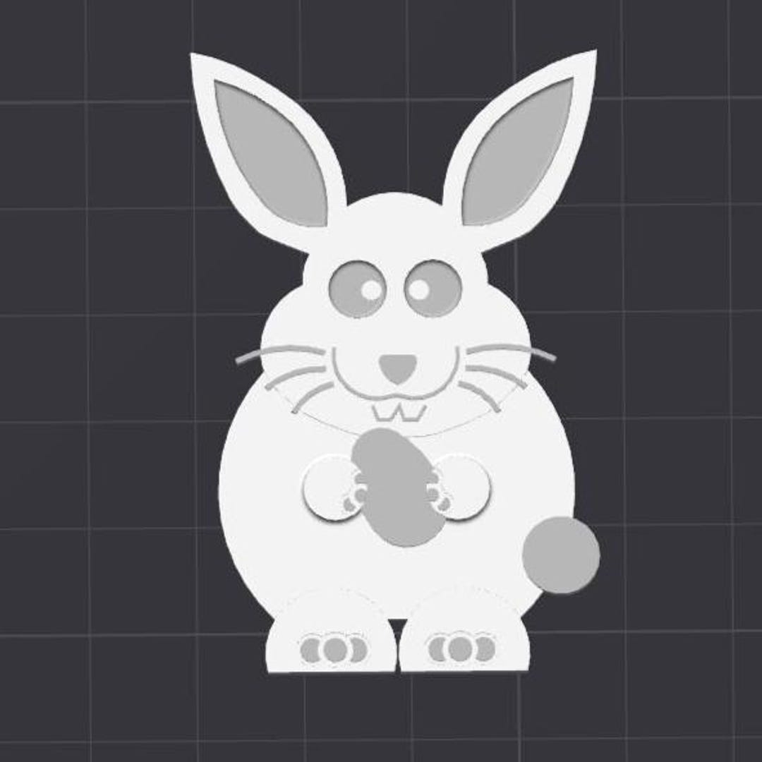 Easter Bunny Rabbit Egg STL 3D Printer File - Etsy