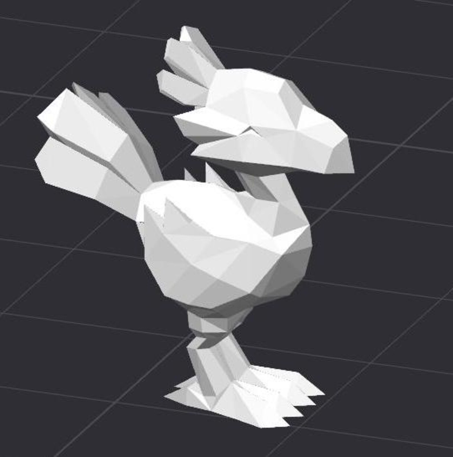 Chocobo Bird Low Poly STL 3D Printer File - Etsy