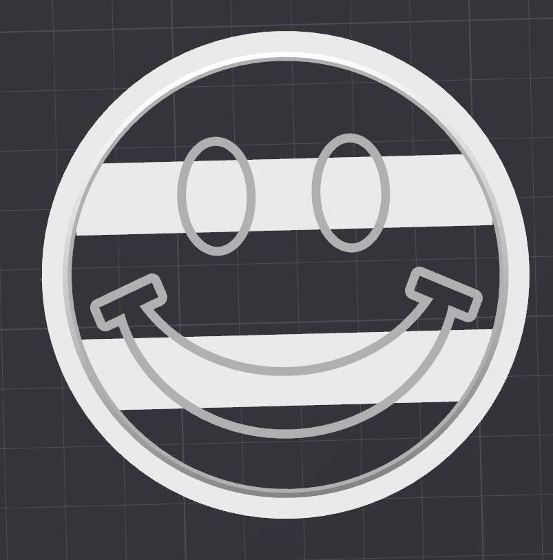 Smile Smiley Face Emoji Cookie Cutter STL 3D Printer File - Etsy