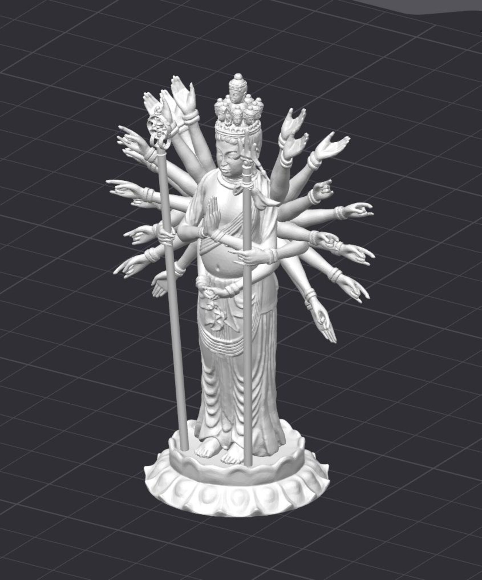 Senju Kannon Sahasrabhuja STL 3D Printer File Thousand Armed Buddhist ...